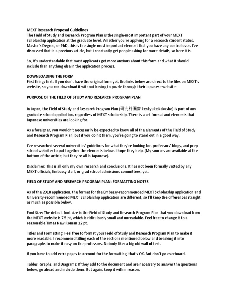 Mext Research Notes | PDF | Graduate School | Field Research