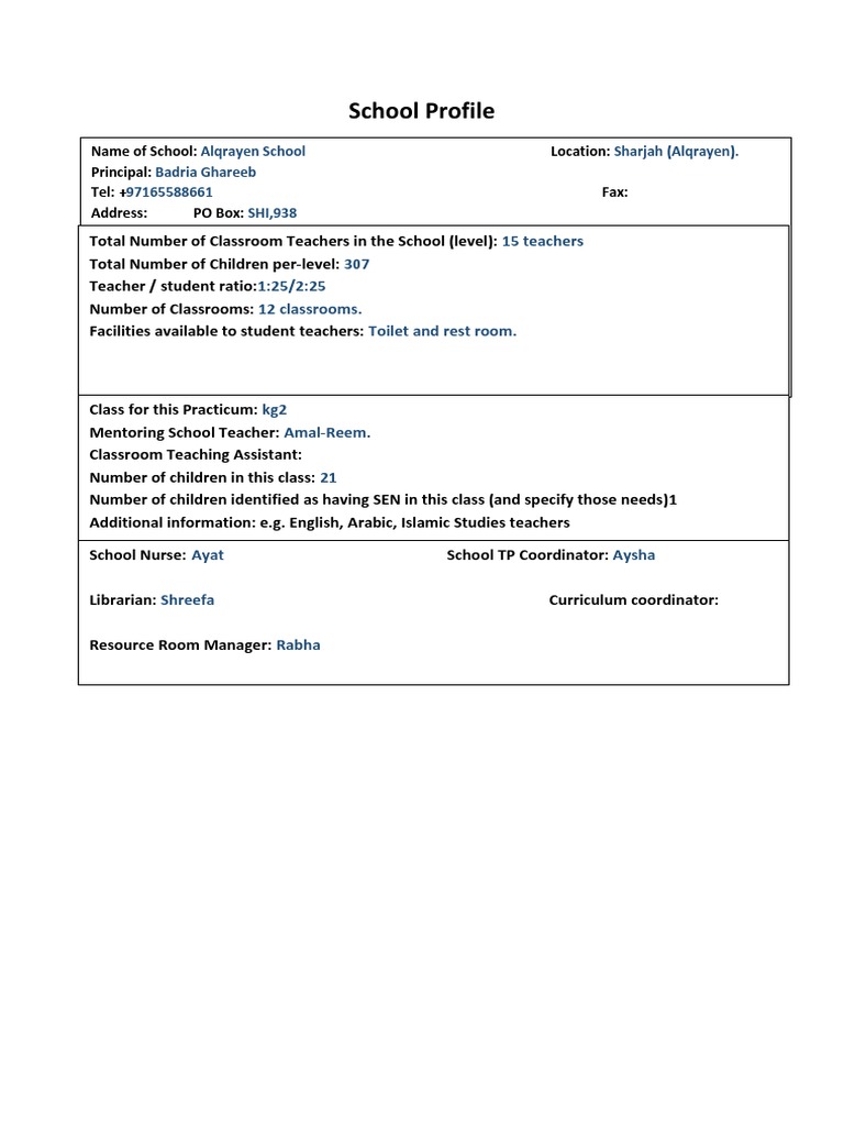 School Profile | PDF