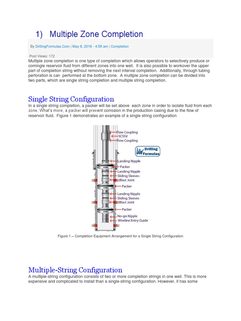 Completion - Drilling Formulas | PDF | Casing (Borehole) | Oil Well