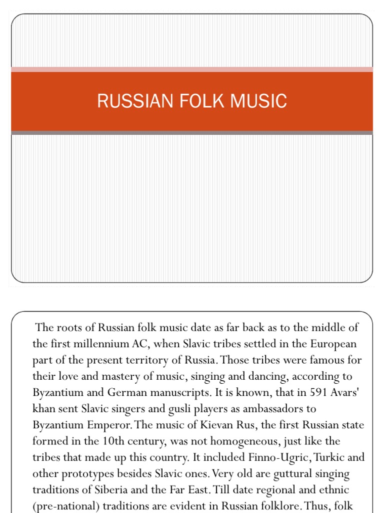 Russian Folk Music | PDF | Folk Music | Songs