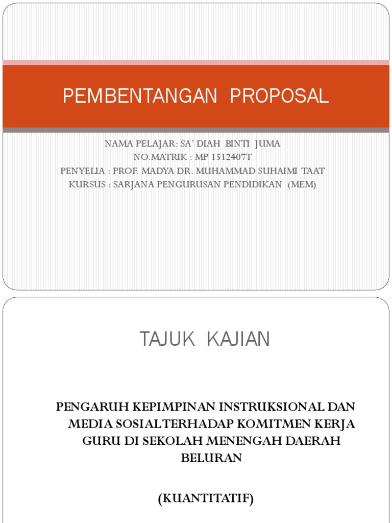 Pembentangan Proposal | PDF