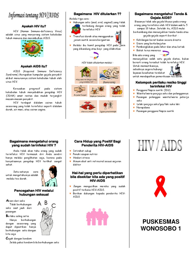 Leaflet Hiv Aids | PDF