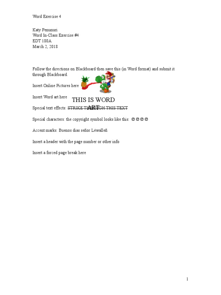 Penunuri Katy Word Ex 4 2 2 | PDF | Foreign Language Studies