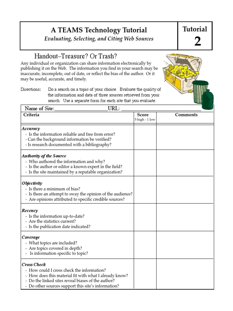 Evaluating Web Resources | PDF
