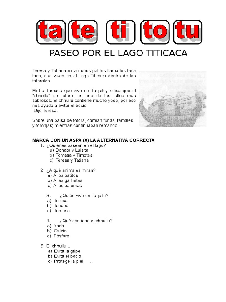 009 - Paseo Por El Lago Titicaca | PDF