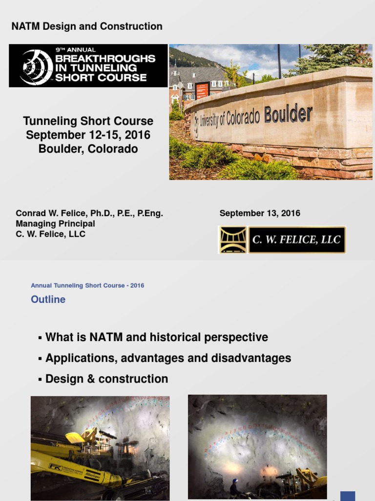 NATM Design Construction | PDF | Tunnel | Engineering