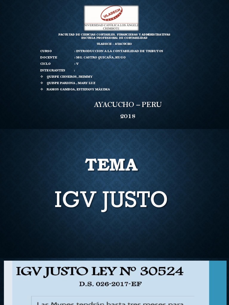 Igv Justo | PDF | Pagos | Impuestos