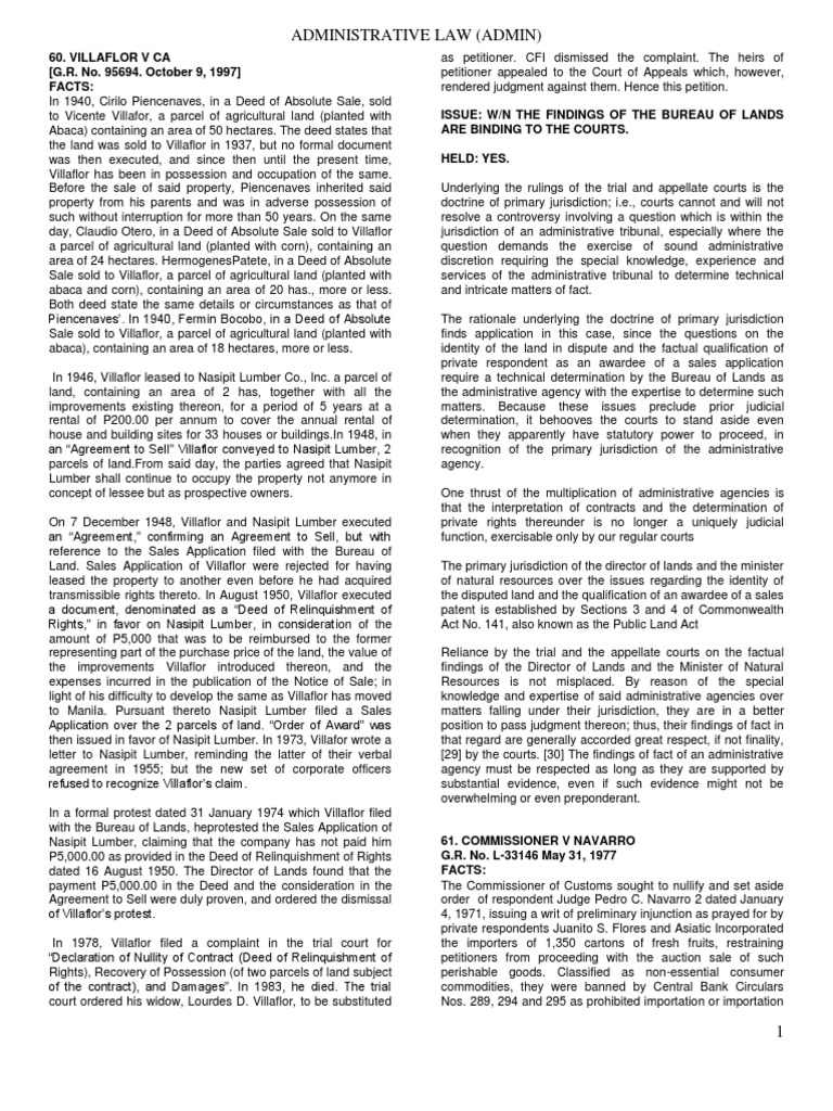 Admin Chapter 8 Case Digest | Download Free PDF | Certiorari | Jurisdiction