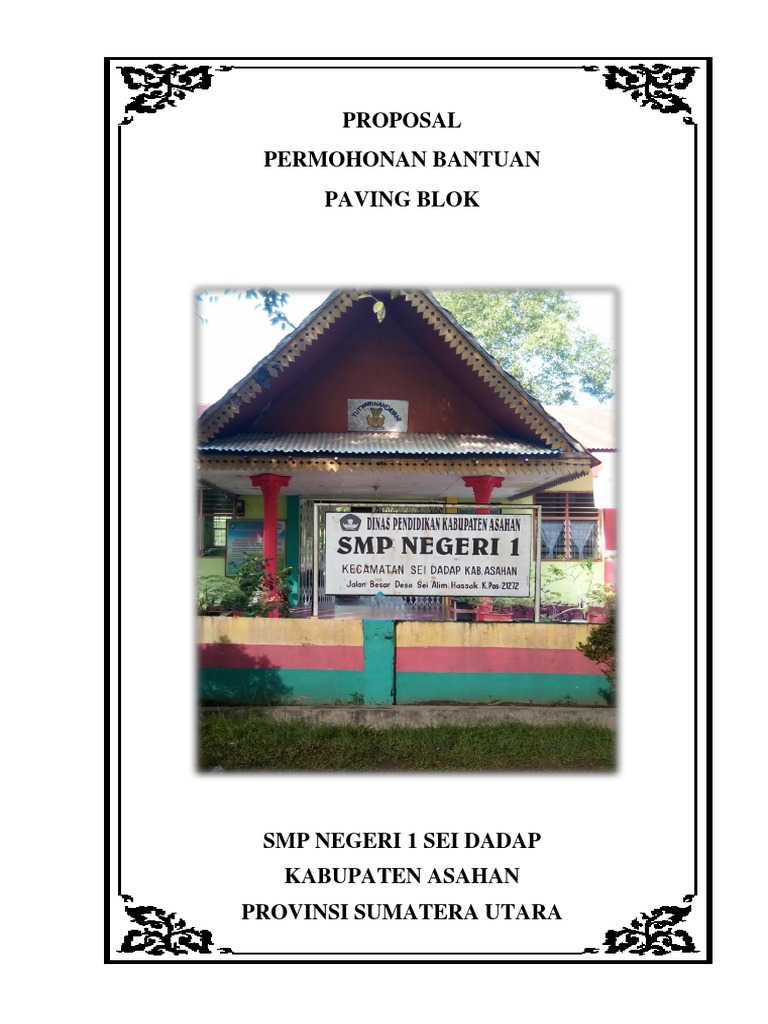 Proposal Paving Blok SMP Negeri 1 | PDF