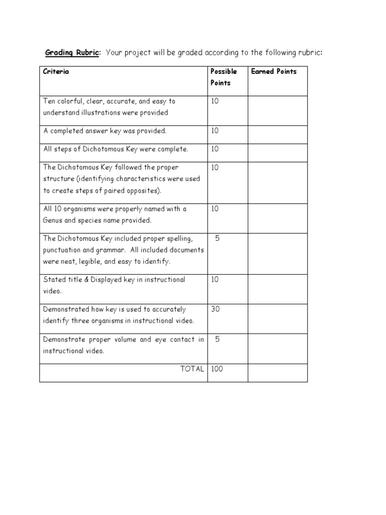 Project Rubric | PDF