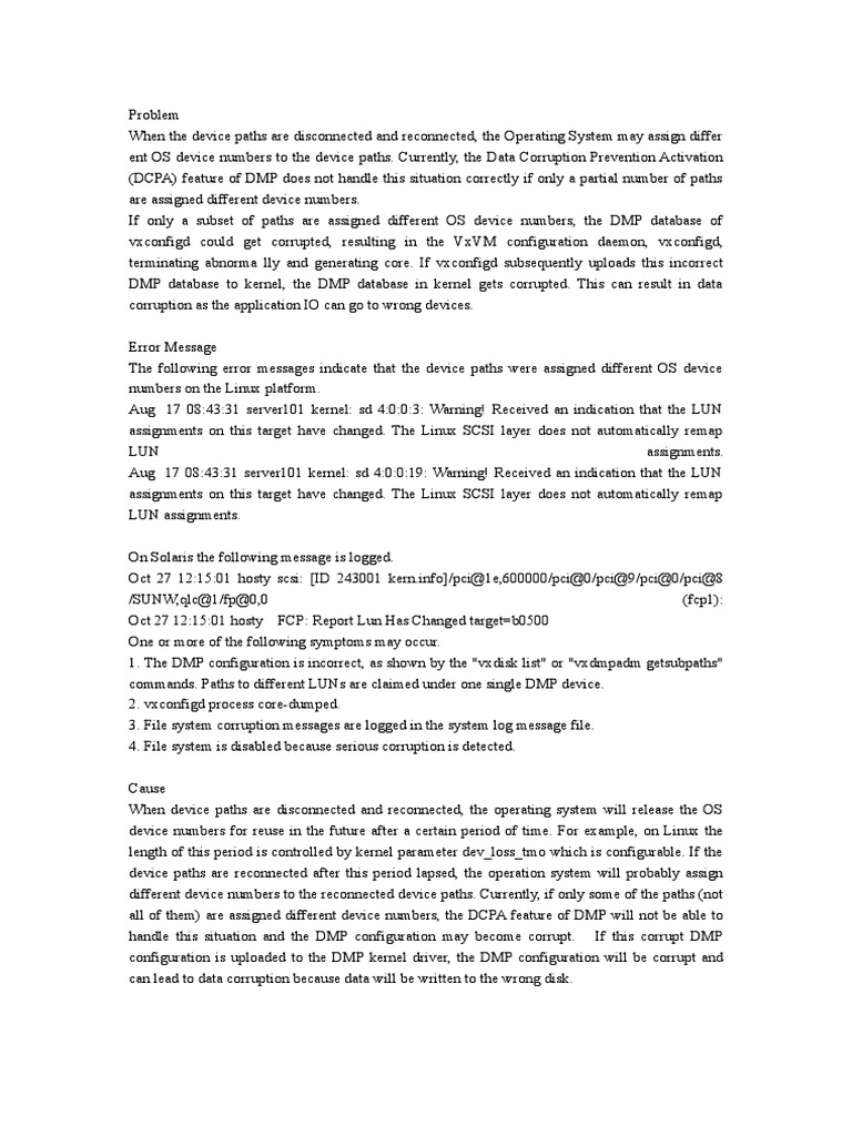 Data Corruption Prevention Issue Caused by Device Paths Being Assigned ...