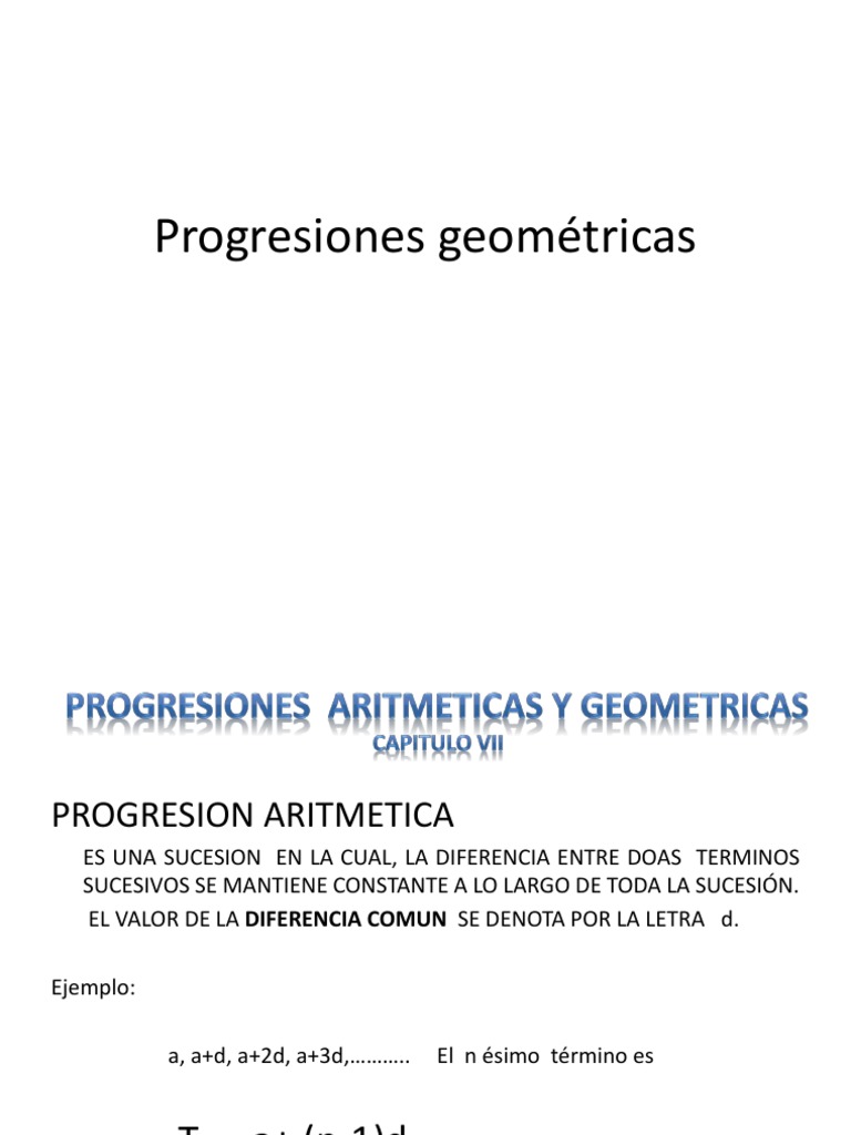 Progresiones Geometricas | PDF | Enseñanza de matemática | Análisis ...