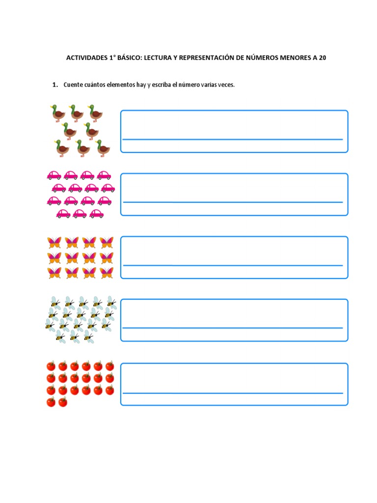 Mate Guia Numeros Hasta El 20 | PDF