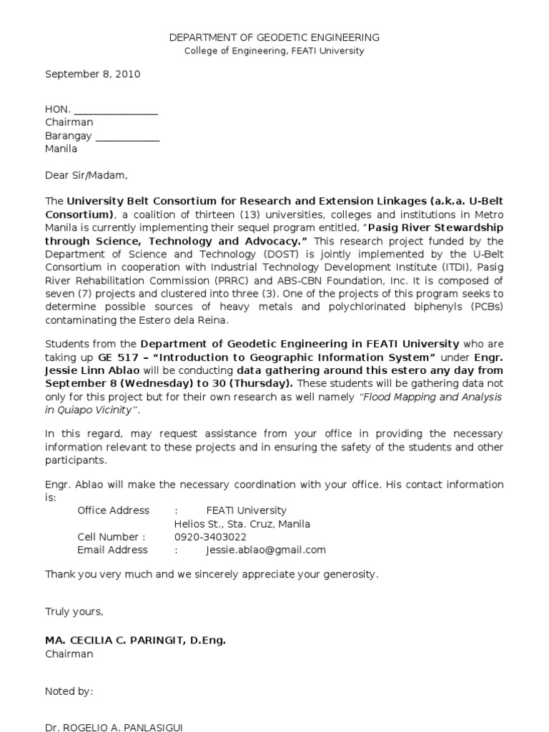 Letter To Brgy Captains - Draft | PDF