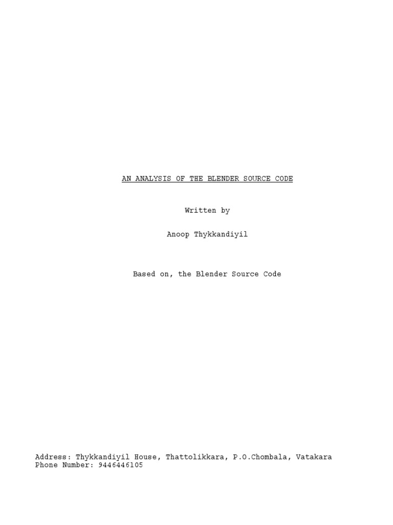 Blender Source Code Notes | Download Free PDF | Pointer (Computer ...