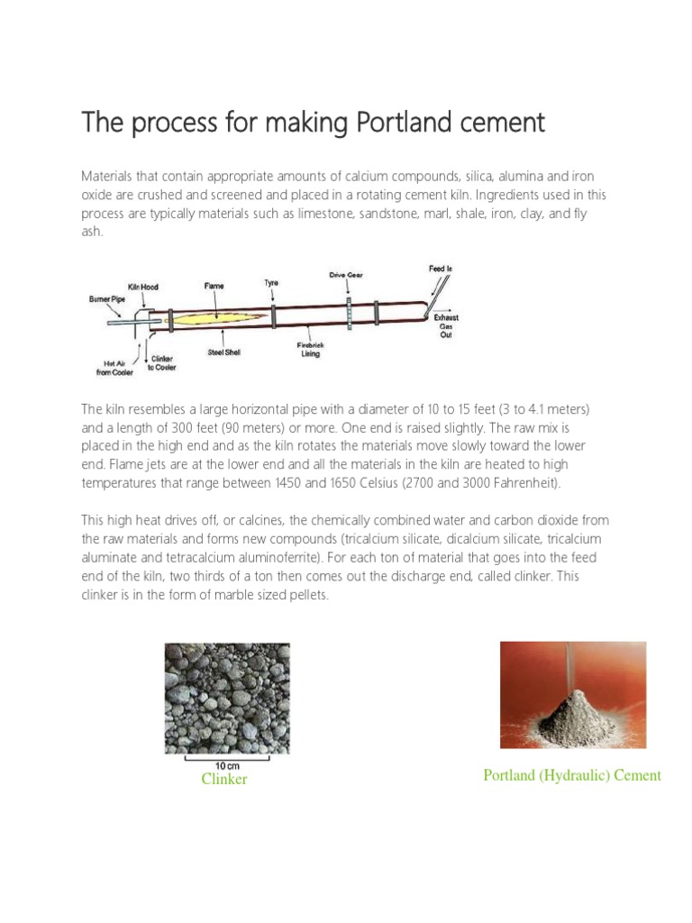 The Process For Making Portland Cement | PDF | Optical Fiber | Nuclear ...
