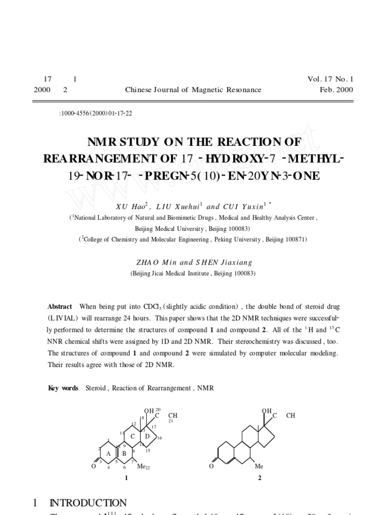 Cui YUxin | Download Free PDF | Nuclear Magnetic Resonance | Proton ...