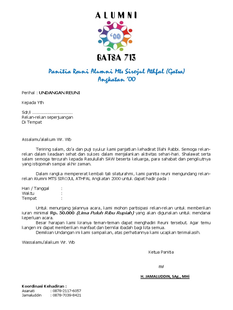 Undangan Reuni | PDF