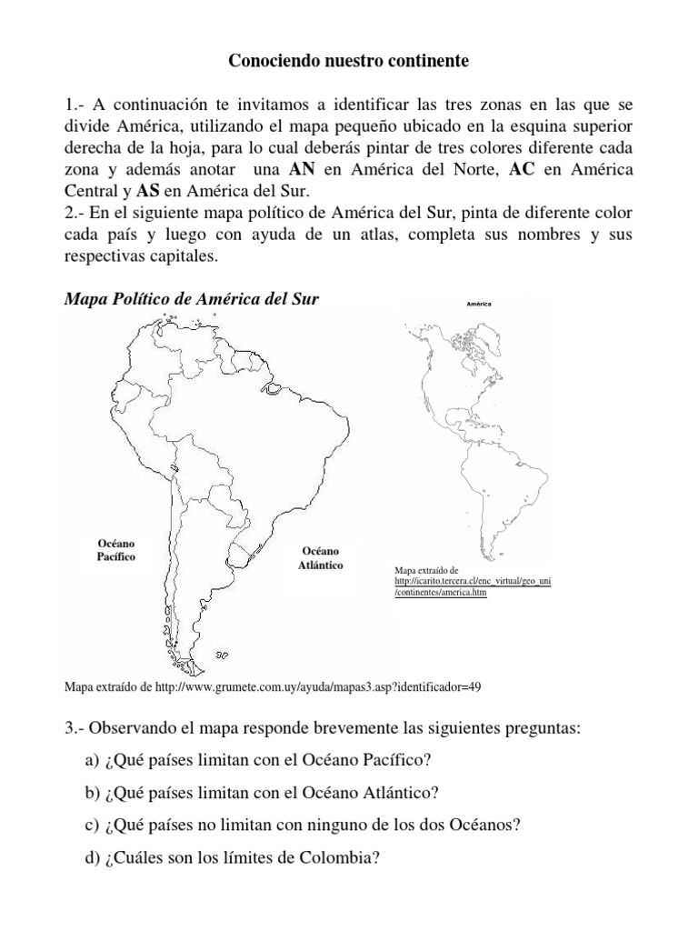 Colombia en El Continente Americano | PDF | Américas | América del Sur