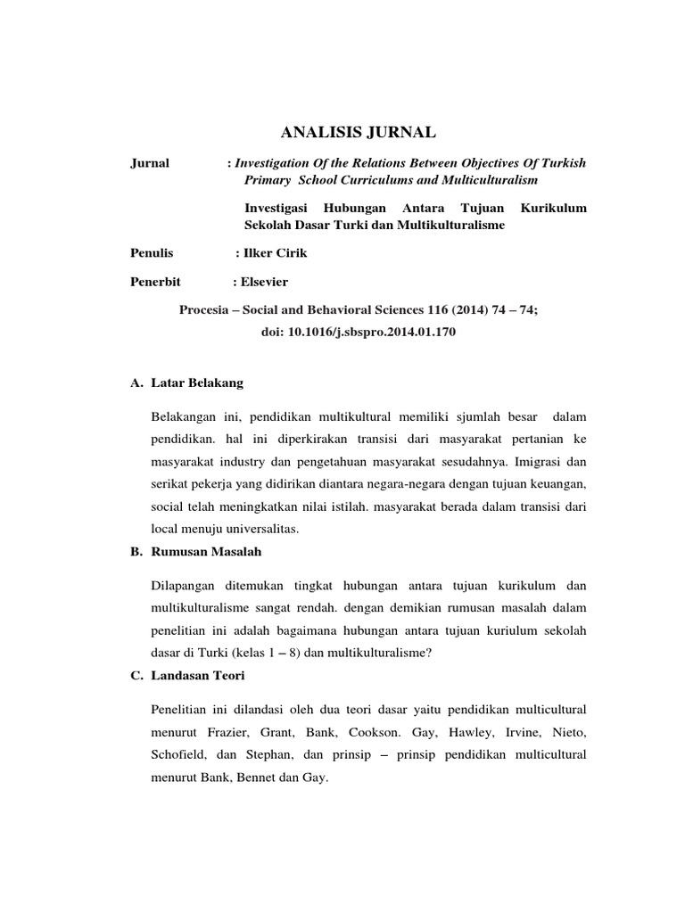 Tugas Analisis Jurnal | PDF