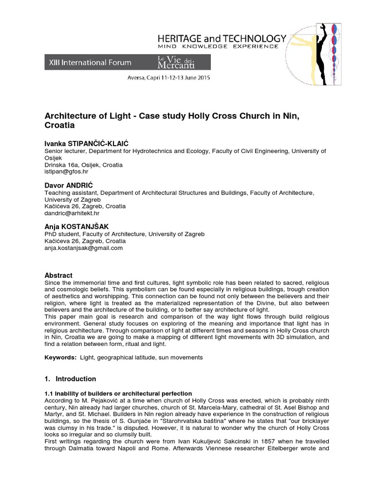 Architecture of Light - Case Study Holly PDF | PDF | Teaching ...