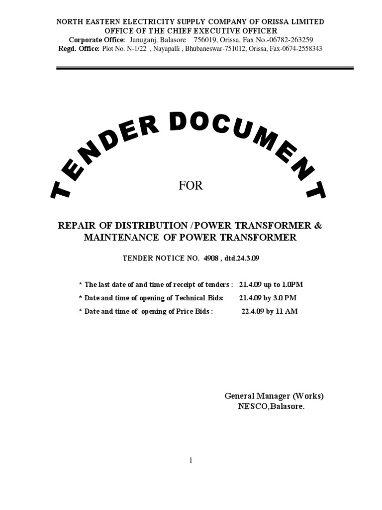 Tender Notice For Repair of Dts - Pts & Maint1 PDF | PDF | Guarantee ...