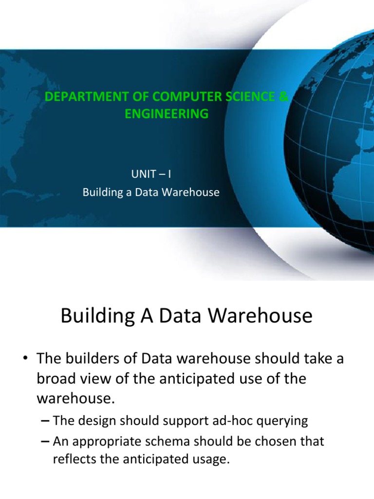 Building A Data Warehouse | PDF | Data Warehouse | Warehouse