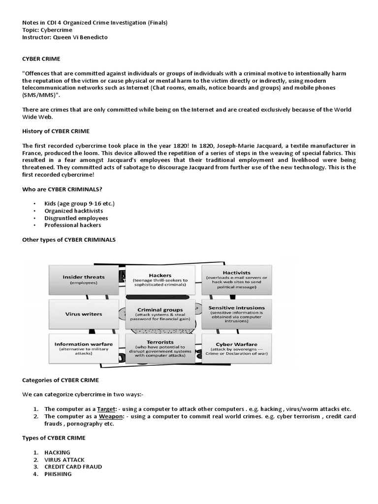 Understanding Cybercrime: Key Concepts | PDF | Cybercrime | Phishing