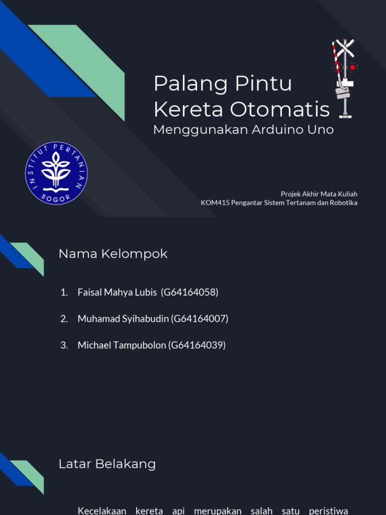Projek Palang Pintu Kereta Otomatis Menggunakan Arduino Uno | PDF