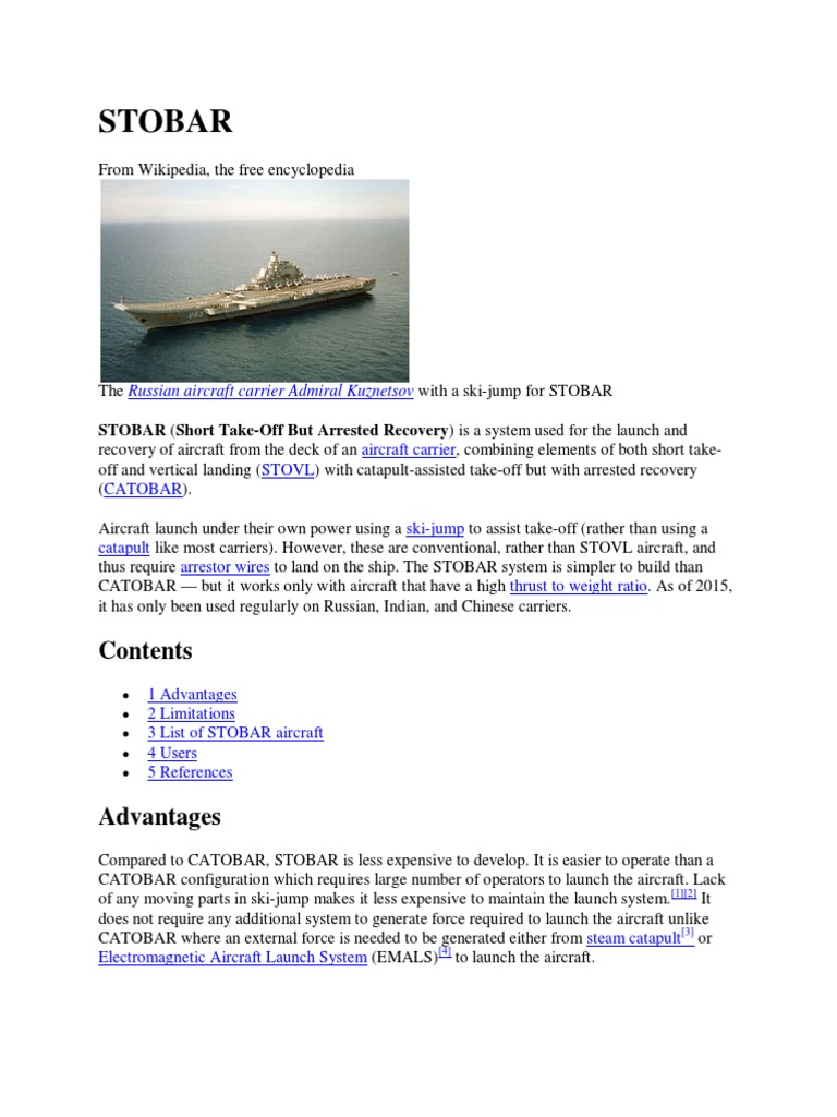 Stobar: Russian Aircraft Carrier Admiral Kuznetsov | PDF | Aircraft ...