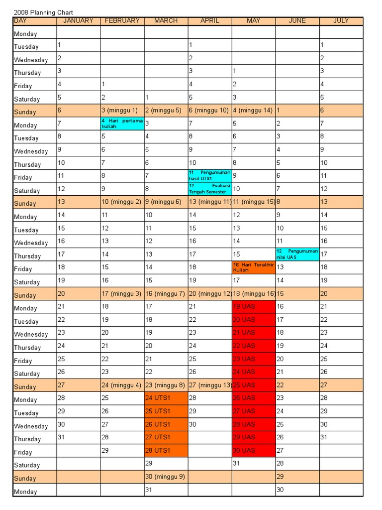 Planning Every Day: A Monthly Calendar Documenting Academic and Exam ...