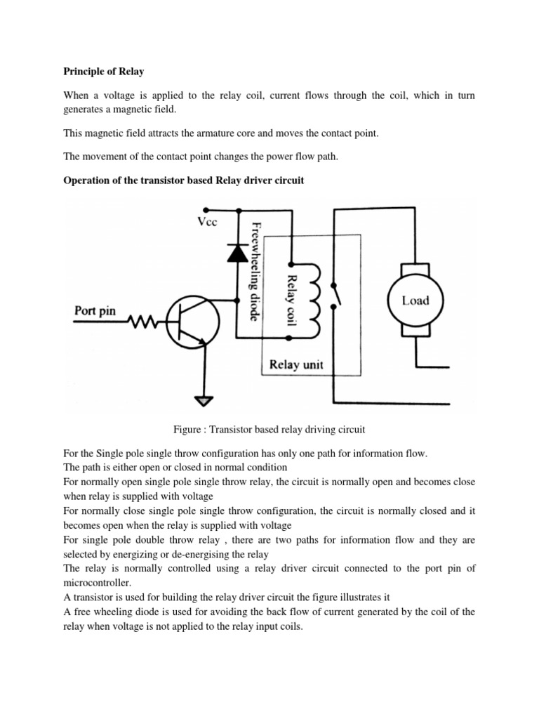 Principle of Relay | PDF | Relay | Power Engineering