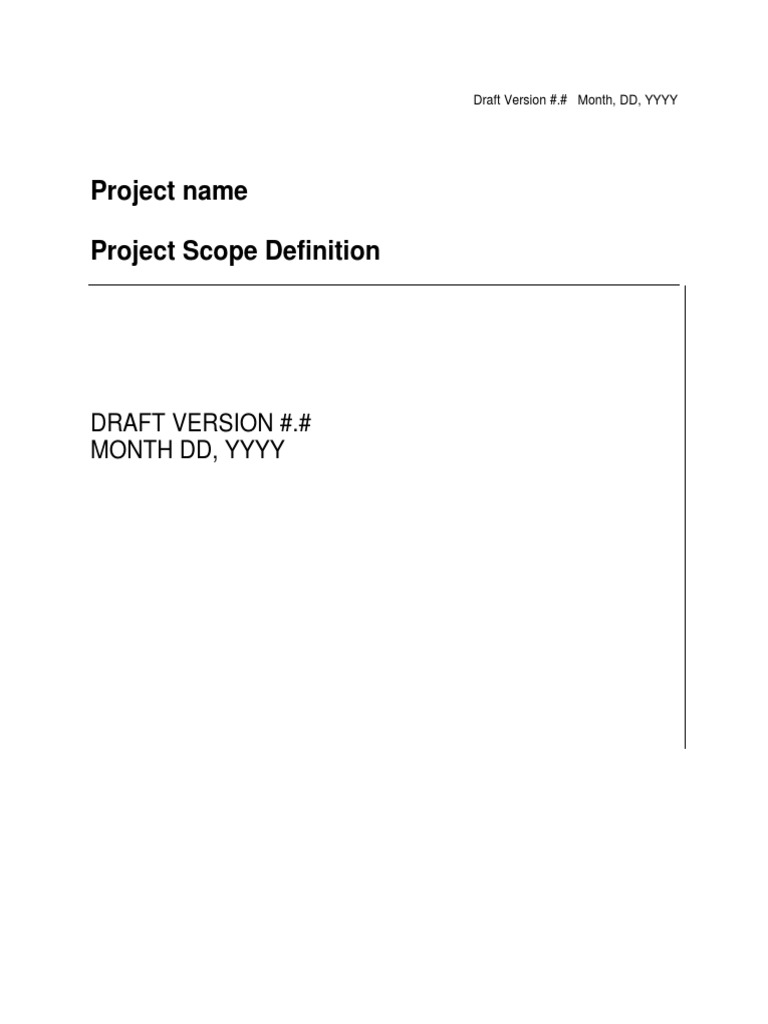 Product Scope Definition Template | PDF | Use Case | Interface (Computing)