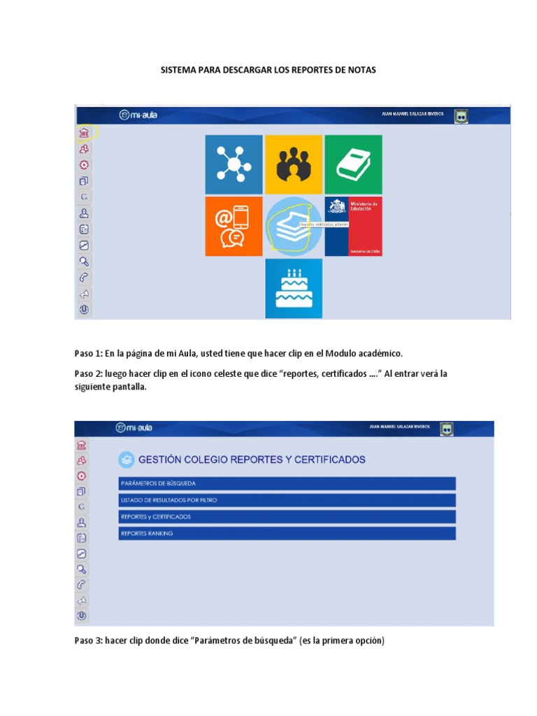 Sistema para Descargar Los Reportes de Notas | PDF