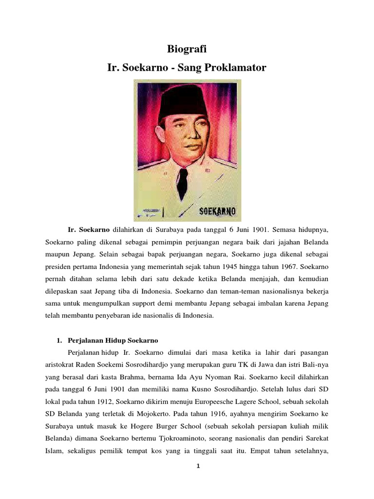 Biografi Soekarno | PDF