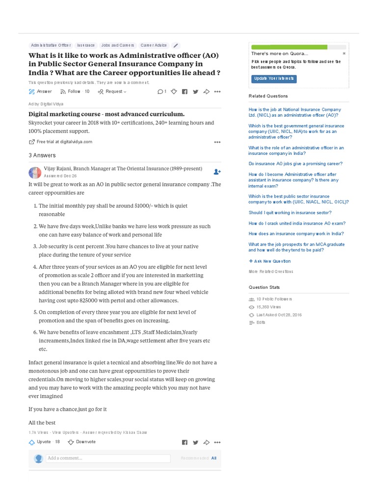 What Is It Like To Work As Administrative Officer (AO) in Public Sector ...