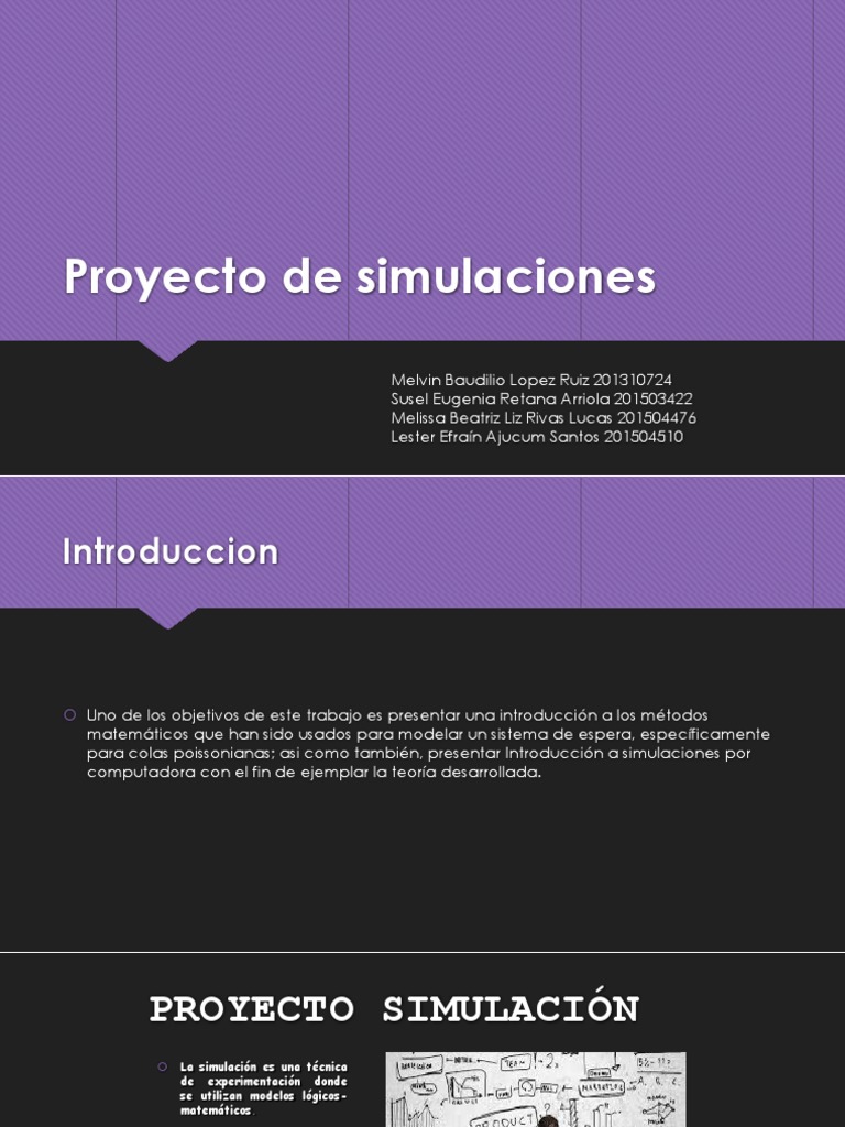 Proyecto de Simulacion | PDF | Simulación | Método Monte Carlo
