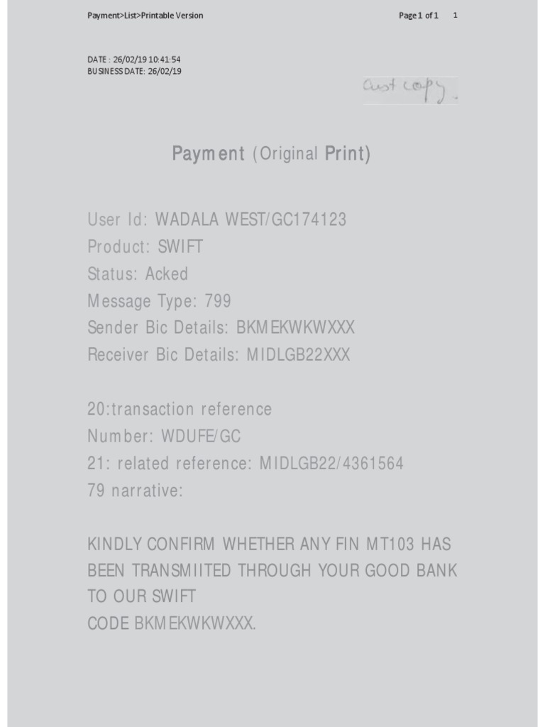 Feb Fin 26 2018 799 Receipt | PDF | Business