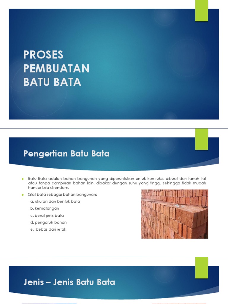 Proses Pembuatan Batu Bata | PDF