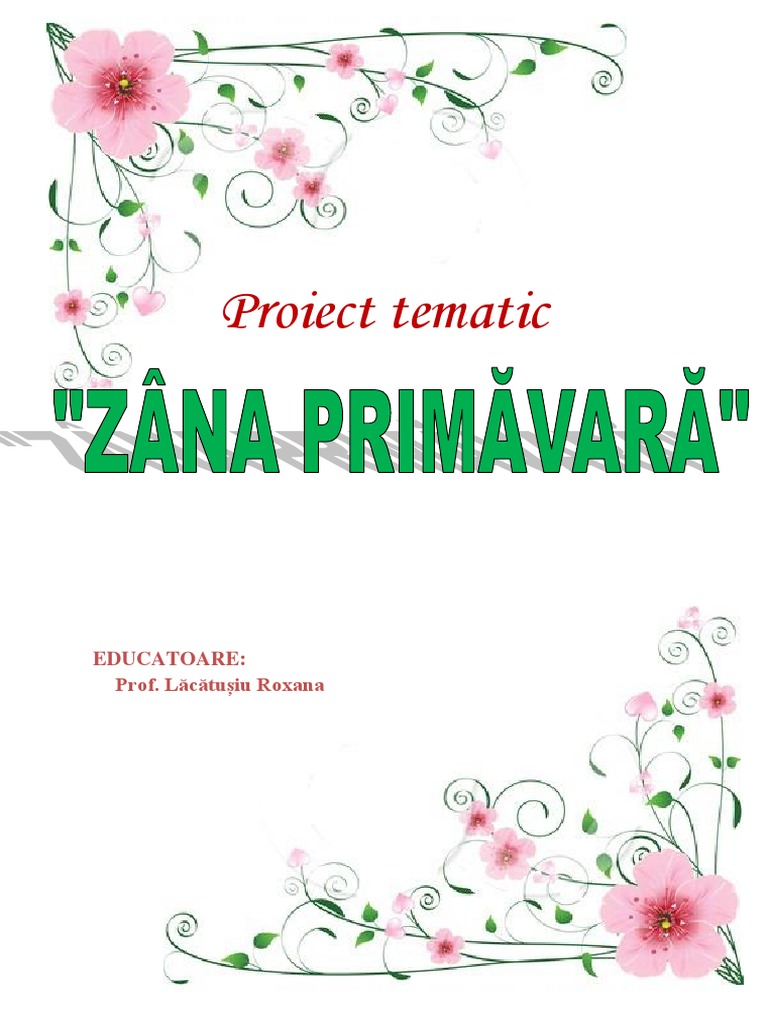 Proiect Tematic Primavara | PDF