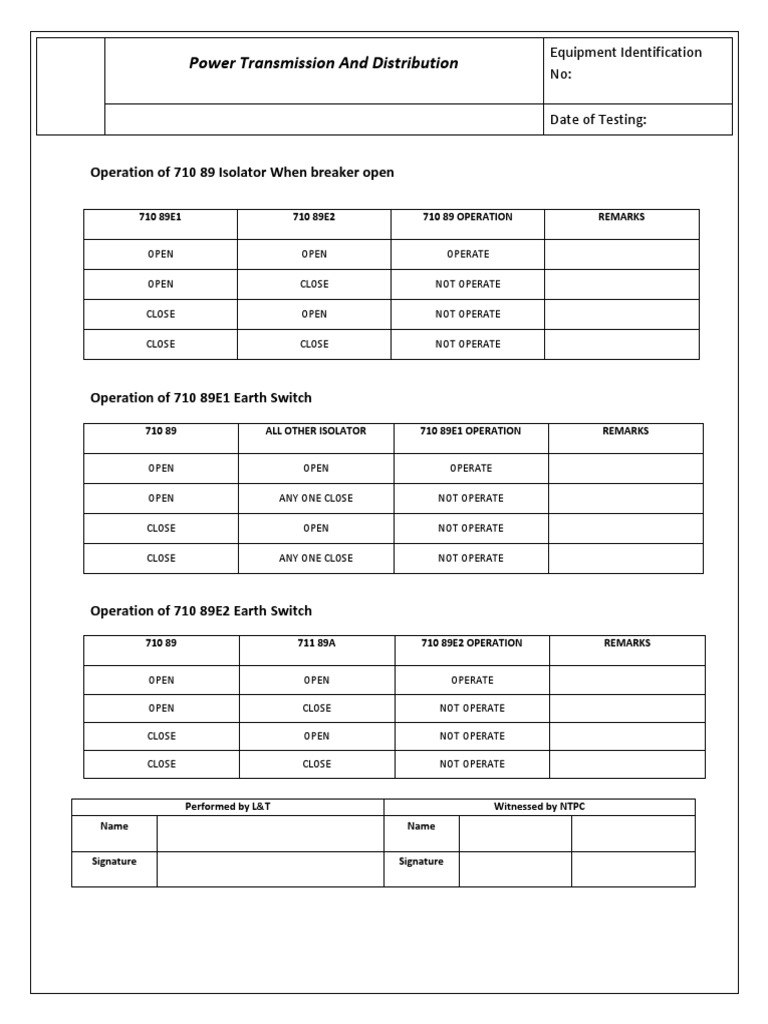 Isolator Interlock Check 710 | PDF