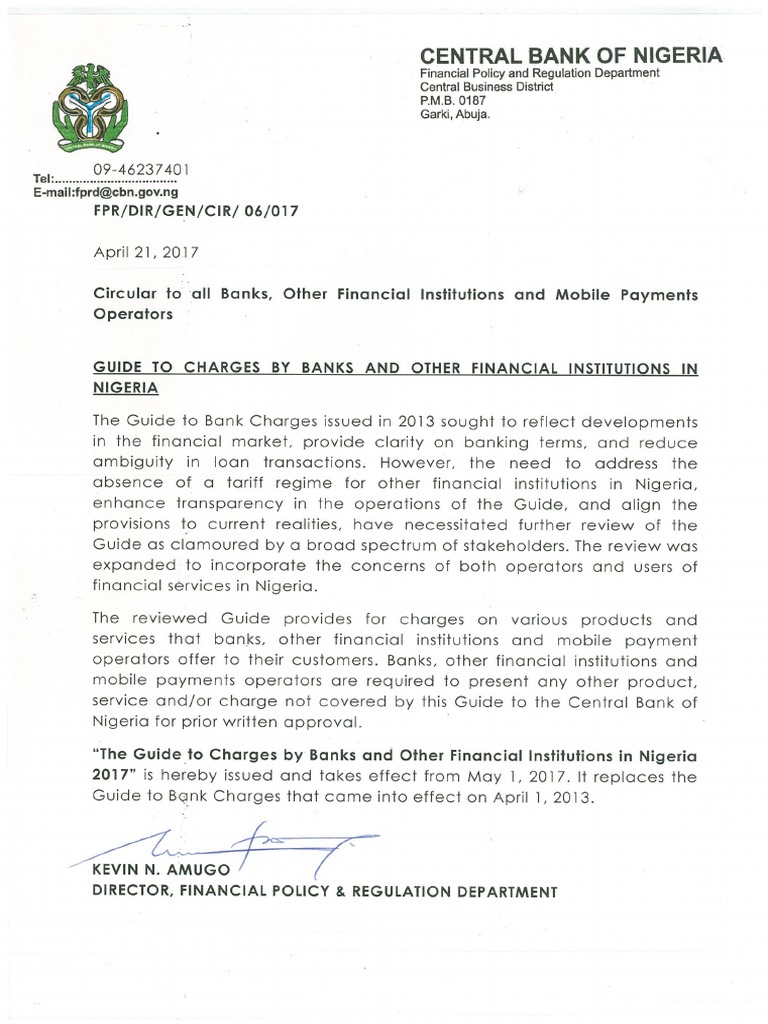 Guide to Bank Charges in Nigeria | PDF | Transaction Account | Loans