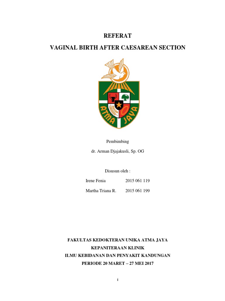 Refrat Vbac Fix | PDF