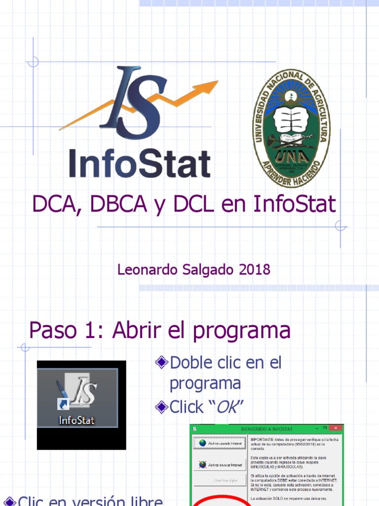 DCA, DBCA y DCL en Infostat | PDF | Interfaces gráficas de usuario | Interacción hombre-máquina