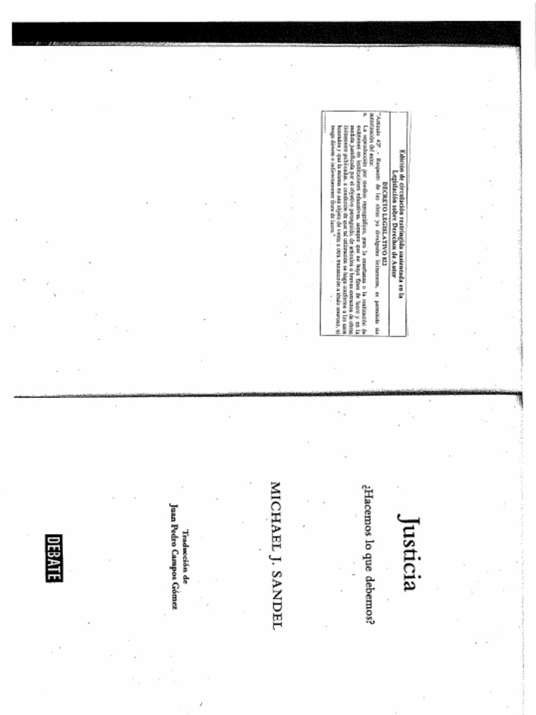 Sandel - Justicia (Capítulo 5 - Inmanuel Kant) | PDF