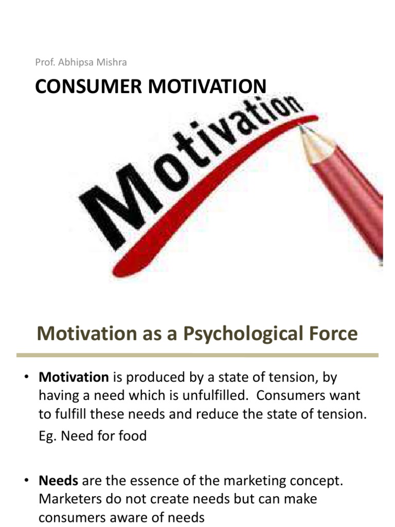 Consumer Motivation | PDF | Motivation | Motivational
