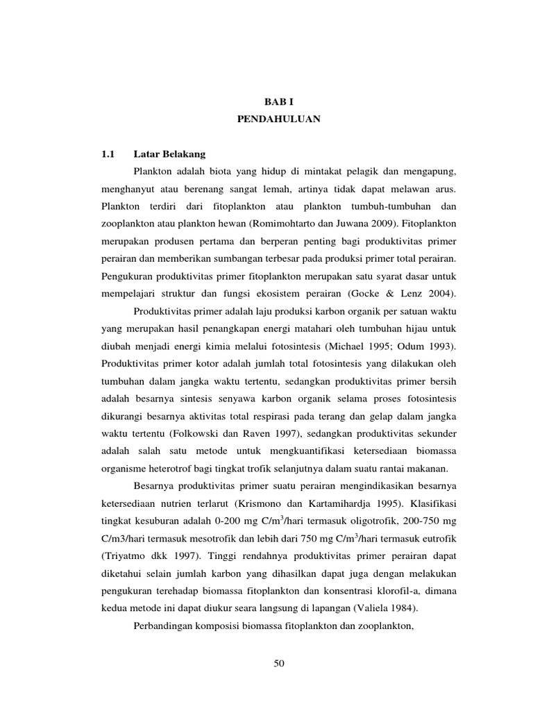 Biomassa Plankton Kel.15C | PDF