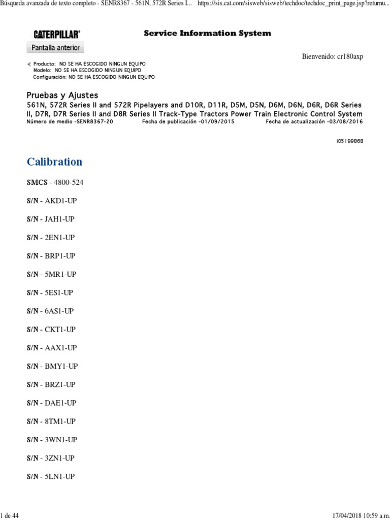 SENR8367 - Type Tractors Power Train Electronic Control System | PDF | Clutch | Transmission ...