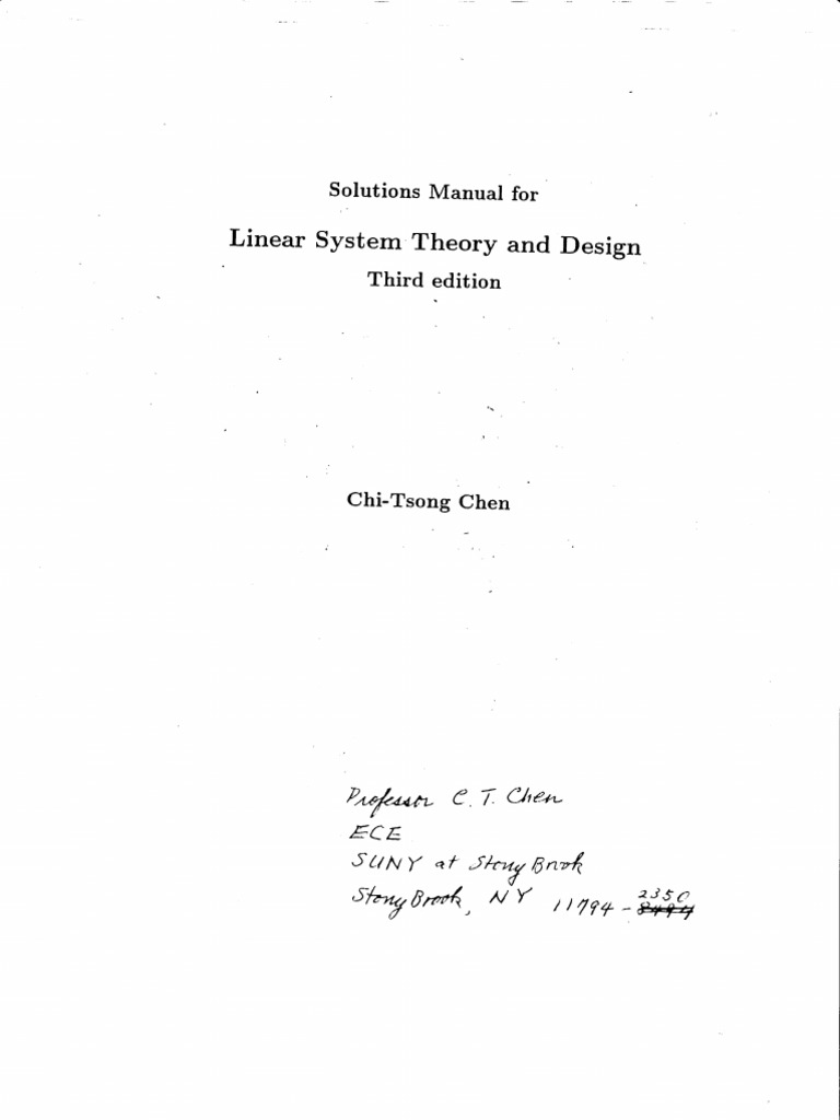 Solution Manual For Chen | PDF