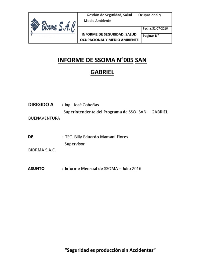 Modelo de Informes de Seguridad Mensual | Descargar gratis PDF | Business